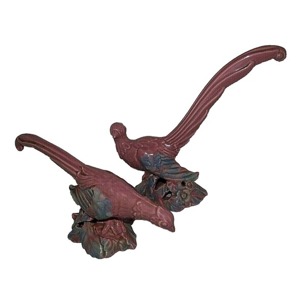 Haeger | Accents | 94s Art Deco Royal Haeger Pheasants Birds Pair Blue ...